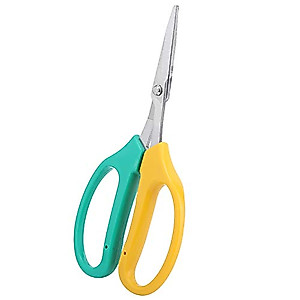 Gardening Shears, Curved Blade Grape Pruning Shears Stainless Steel Bonsai Shears Fruit Branch Picking Scissors