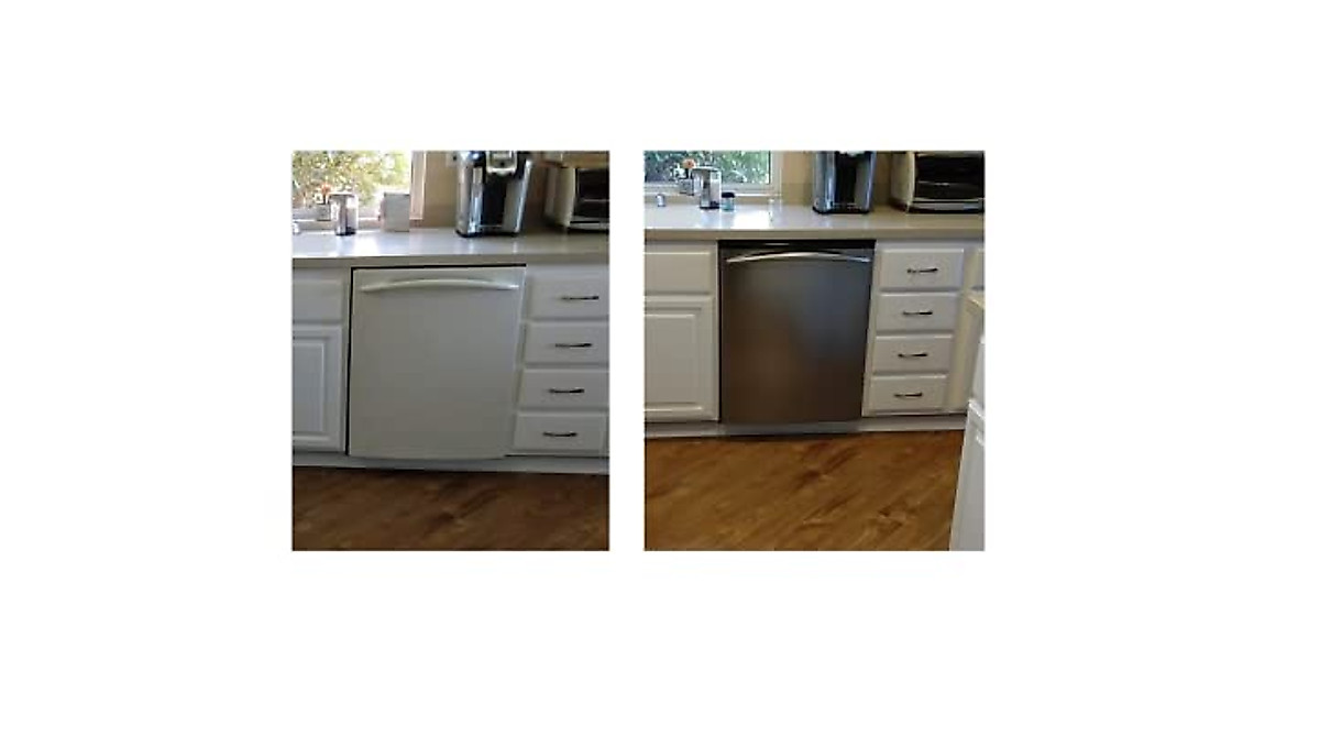 Stainless Steel Vinyl Wrap for Kitchen Appliances - Easy DIY Update