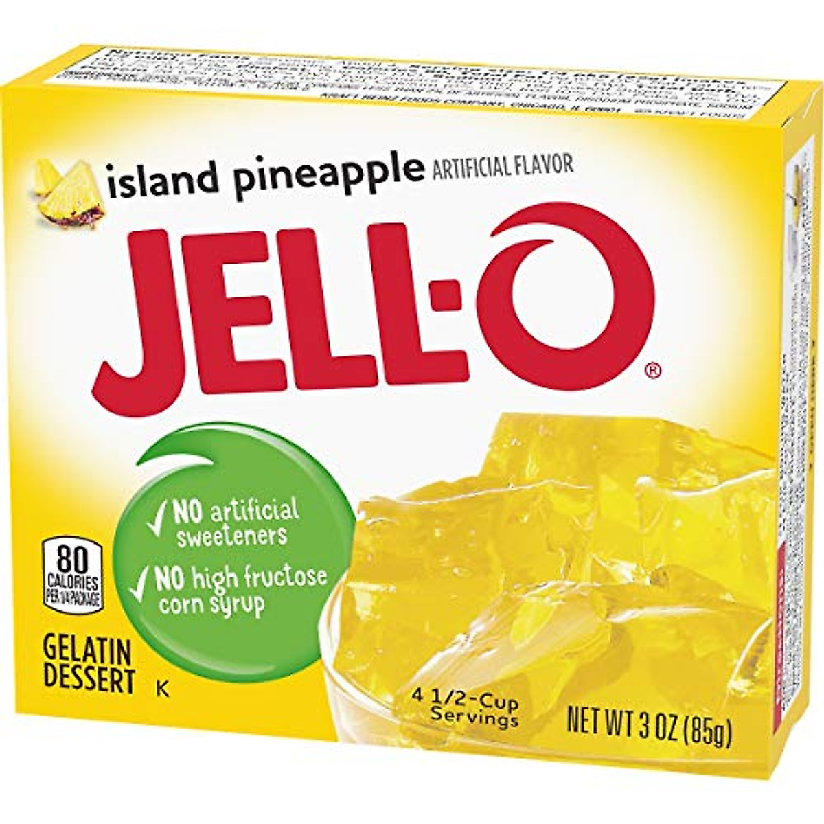 Jell-O Island Pineapple Gelatin Mix (3 oz Boxes, Pack of 6)