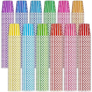Dandat 1200 Pcs 3 oz Bathroom Paper Cups, Disposable Mouthwash Cups, Small Coffee Espresso Cup, Colorful Party Supplies for Snack, Dessert, BBQ, Picnic, Party, Home Events (Stripe)