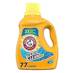 Arm & Hammer Plus OxiClean Fresh Scent, 77 Loads Liquid Laundry Detergent, 100.5 Fl oz