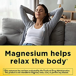 Nature Made Magnesium 250 mg, Dietary Supplement for Muscle, Heart, Bone and Nerve Support, 90 Softgels, 90 Day Supply