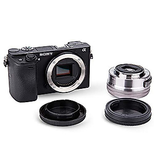 Camera Body & Rear Lens Cap Cover for Sony E Mount ZV-E1 ZV-E10 A1 A7C A7R V IV III A7 IV III II A7S III II A6600 A6500 A6400 A6300 Replace Sony ALC-B1EM -2 Packs
