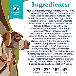 Solid Gold Sensitive Stomach Dog Food for Adult & Senior Dogs - Made with Real Quail, Chickpea & Pumpkin - Wild Heart Grain Free Dry Dog Food for Digestive Health and Immune Support