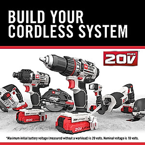 PORTER CABLE 20V MAX* 1/4 in. Cordless Impact Driver Kit, Hex Head, Compact (PCC641LB)