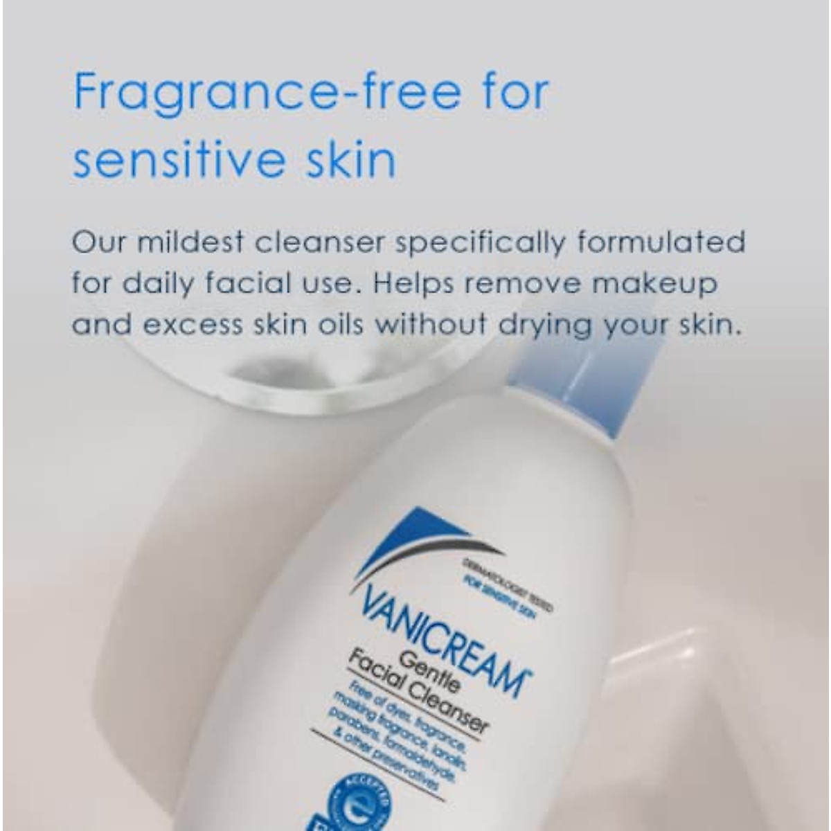 Vanicream Gentle Facial Cleanser with Pump Dispenser - 8 fl oz - Formulated Without Common Irritants for Those with Sensitive Skin