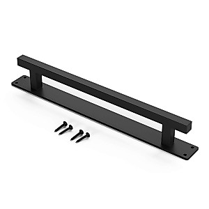 SMARTSTANDARD 12” Rustic Barn Door Handle for Sliding Door, Heavy Duty Barn Door Pull, Antique Long Base Gate Handle