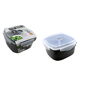 Dependable Industries BPA-Free Microwave Steamer: Cook Vegetables, Fish & Poultry with Removable Strainer & Locking Vent Lid - 2.47L