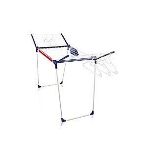 Leifheit Pegasus 200 Solid Comfort Laundry Dryer, 20m with peg Bag, Blue/White