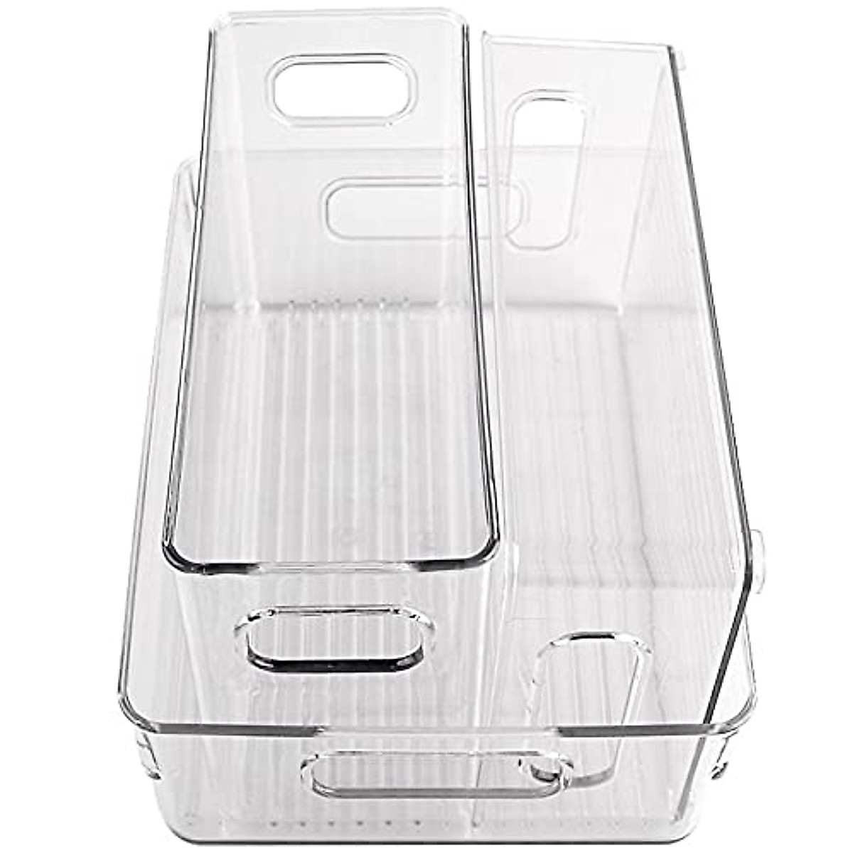 Beilay Kitchen Refrigerator Cabinet or Pantry Storage Organizer Bin with Handles for Breast Milk, Pouches, Jars, Bottles, Formula, Juice Boxes A1