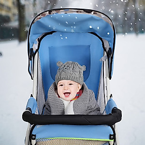 Vicenpal Newborn Baby Wrap Swaddle Blanket Knit Sleeping Bag Receiving Blanket Stroller Wrap for Baby Knitted Hat Gloves Set Beanie Hat and Mittens Unisex Design,Gray