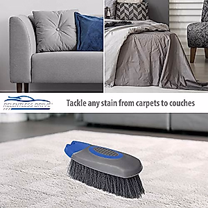 Relentless Drive Upholstery Brush Works As Carpet Brush and Leather (2 in 1) - Stain & Hair Remover, Car Detailing for Cars, Trucks & Suvs Interior Carpet, Leather Vinyl Seats