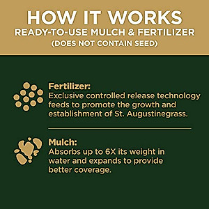 Scotts EZ Patch Lawn Repair For St. Augustine Lawns - 3.75 lb., Ready-to-use Mulch, and Fertilizer Lawn Repair, Repairs St. Augustinegrass, Does Not Contain Grass Seeds, Covers up to 85 sq. ft.
