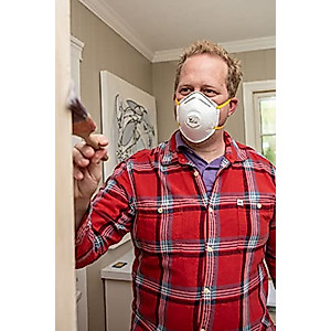 9116 Particulate Respirator Dust Mask with Valve, Two-Strap Cup Style Design, Lightweight with Cushioning Nose Foam, NIOSH Approved 10 Masks
