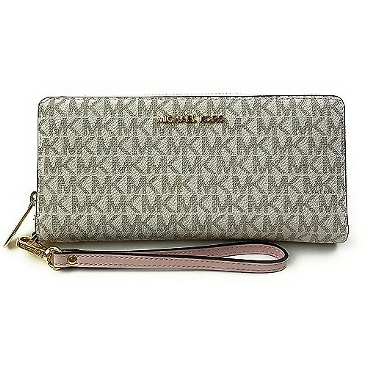 Michael Kors MICHAEL Michael Kors Jet Set Travel Continental Wallet Wristlet (Powder Blush Multi)