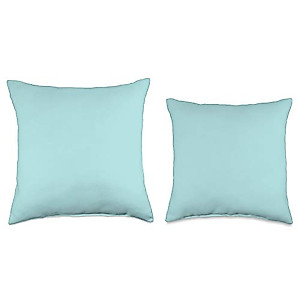 Vine Mercantile Simple Chic Solid Color Aqua Turquoise Teal Blue Throw Pillow, 16x16, Multicolor