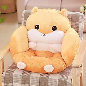 Cartoon Soft Hamster Pillow Animal Seat Cushions Stuffed Plush Sofa Indoor Home Decor Chair Gift Office Toys