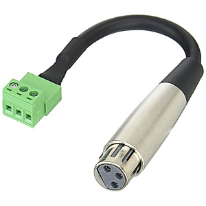 Hosa PHX-106FBULK 6-Inch XLR3F to PHX3M Adaptor