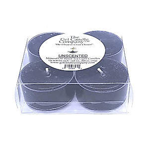 4 Pack Unscented BLACK COLOR Mineral Oil Based Up To 8 Hours Each Tea Lights Candles for weddings special events The Gel Candle Company™
