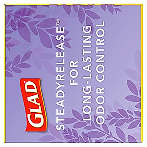 GLAD ForceFlex Tall Drawstring Trash Bags, 13 Gallon White Trash Bags for Tall Kitchen Trash Can, Mediterranean Lavender with Febreze Freshness to Eliminate Odors, 40 Count