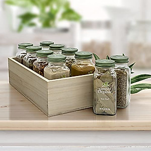 Sorbus Unfinished Wood Crates - Organizer Bins, Wooden Box for Pantry Organizer Storage, Closet, Arts & Crafts, Cabinet Organizers, Containers for Organizing (4 Pack)