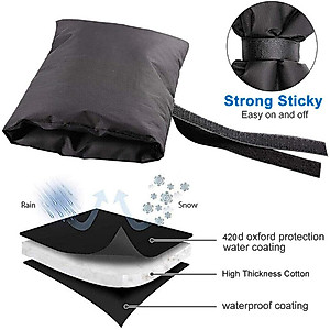 Outdoor Faucet Cover for Winter - Pro 7.1"W x 10.6"H Outdoor Water Faucet Cover Socks for Winter Freeze Protection Pipe Insulation Reusable Waterproof Insulated Spigot backflow Cover,Black