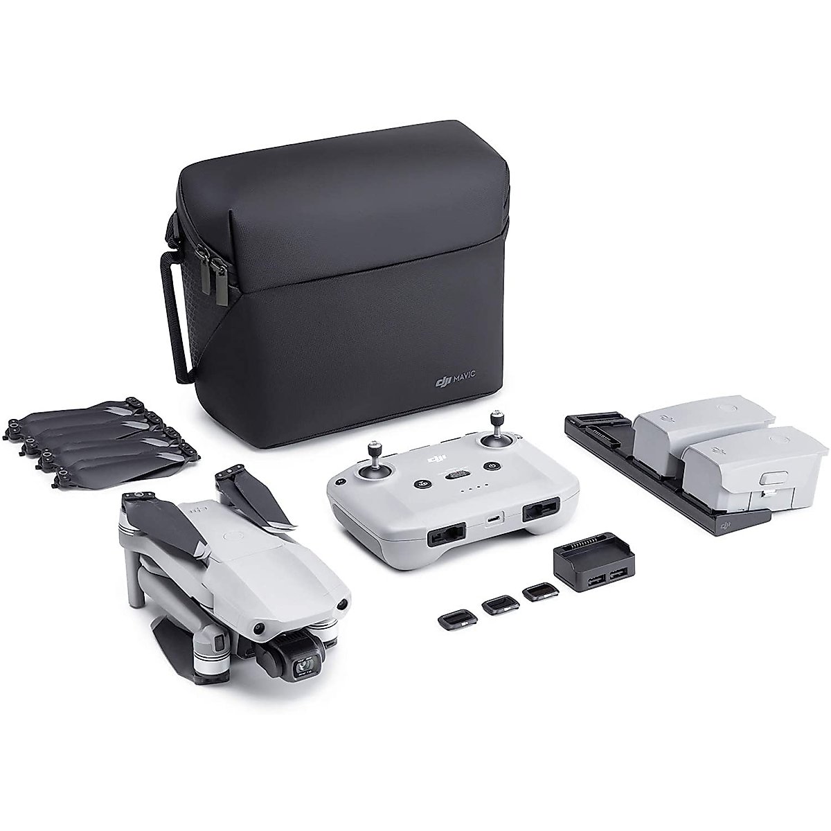DJI Mavic Air 2 Fly More Combo & Auto-Activated DJI Care Refresh Bundle-Drone Quadcopter UAV with 48MP Camera 4K Video 1/2" CMOS Sensor 3-Axis Gimbal 34min Flight Time ActiveTrack 3.0, Gray (Renewed)