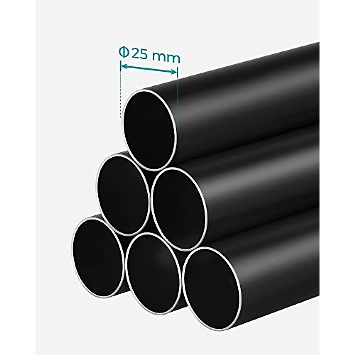 SONGMICS Clothes Rack on Wheels and Clothing Rack Bundle, Heavy Duty Garment Racks with Shelves, Steel, Closet Organization Storage, Black UHSR25BK and UHSR60B