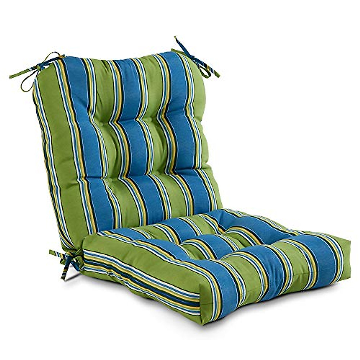 South Pine Porch Cayman Stripe Seat/Back Chair Cushion, 1 Count (Pack of 1)