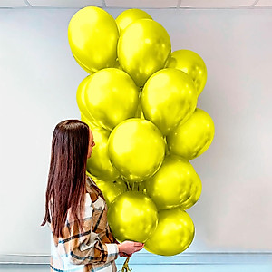 YGAUZ Yellow Balloons, 50 PCS, 5 Inch, Latex, Unisex, for Birthday, Wedding, Baby Shower Party Decorations