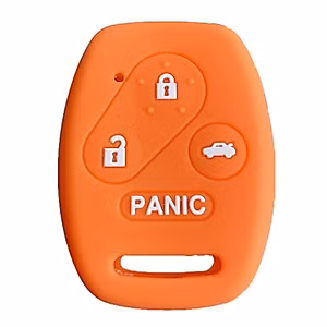 Rpkey Silicone Keyless Entry Remote Control Key Fob Cover Case protector Replacement Fit For Honda Accord Accord Crosstour CR-V Civic Element Pilot OUCG8D-380H-A N5F-S0084A N5F-A05TAA(orange)