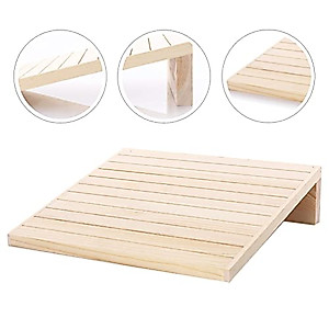 Garneck Earring Display Stand Wooden Business Card Holder Rustic Wood Earring Card Display Organizer Table Jewelry Ring Showcase Rack for Shows Selling Retail