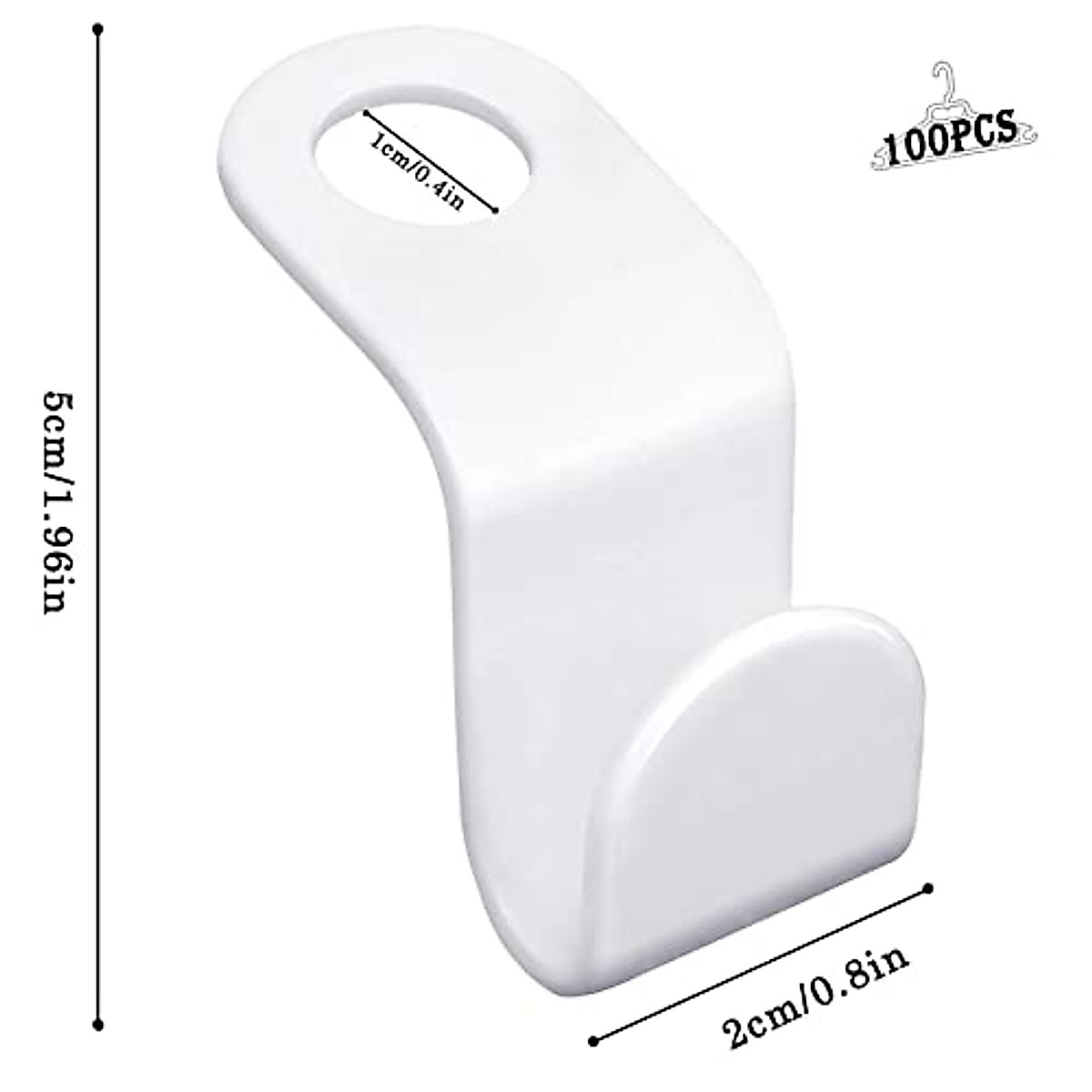 100PCS Clothes Hanger Connector Hooks, Space Saving Clothes Hanger Connector, Hanger connectors for Plastic Hangers, Clothes Hanger Connecting Hooks（White）. (Green)