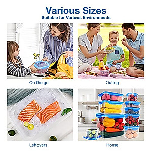 9 Pack Airtight Food Storage Container Set, Stackable Kitchen Storage Containers, 7.5L/ 253.6OZ Large ​Size, BPA-Free, Leak Proof, Freezer/Microwave Safe