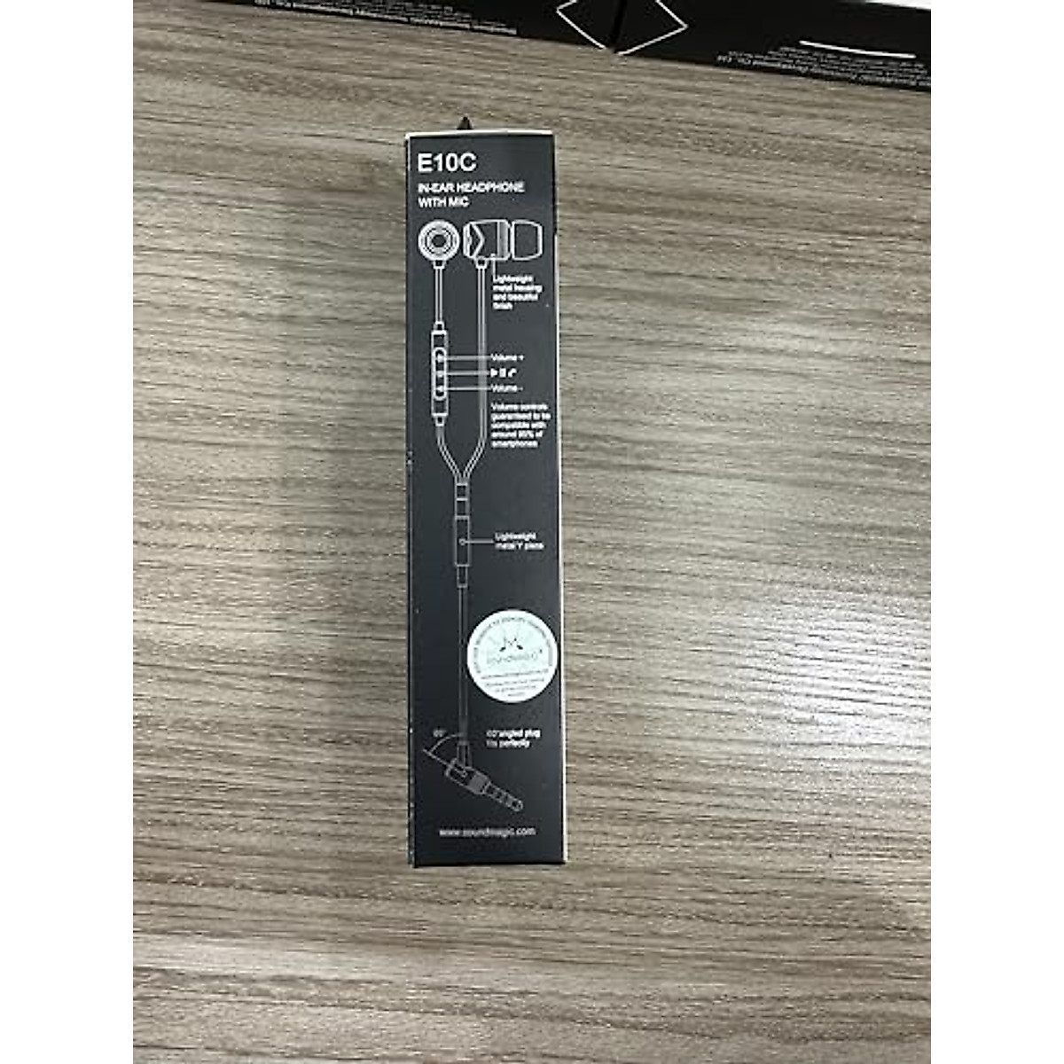 SoundMAGIC E10C Wired Earbuds with Microphone HiFi Stereo Earphones Noise Isolating in Ear Headphones Powerful Bass Tangle Free Cord Gunmetal