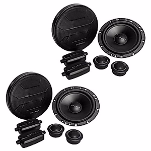 Hifonics ZS65C Zeus 6.5" 2 Way Car Audio 400W Component Speaker Systems (2 Pack), Black