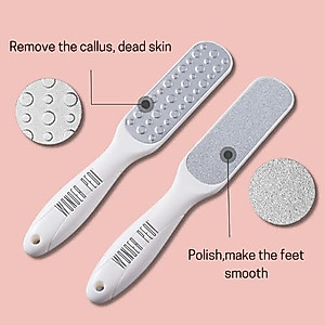 Feet Callus Remover - Instant Exfoliating Peel Foot Spray - Cracked Heels Softener – Metal Foot File Scrubber Dead Skin Remover Professional Spa Pedicure. Wonder Pedi