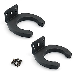 DGHAOP 2pcs Microphone Clip Black 44mm ID Microphone Stand Wall Mount Type Clamp with Screws