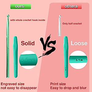 58 Pcs Crochet Set Kit, Crochet Kit for Beginners Adults, Travel Crochet Hook Case, Including Different Crochet Hooks and 5 Color Yarn Balls, Knitting Kit Crocheting Kit, Knitting and Crochet Supplies