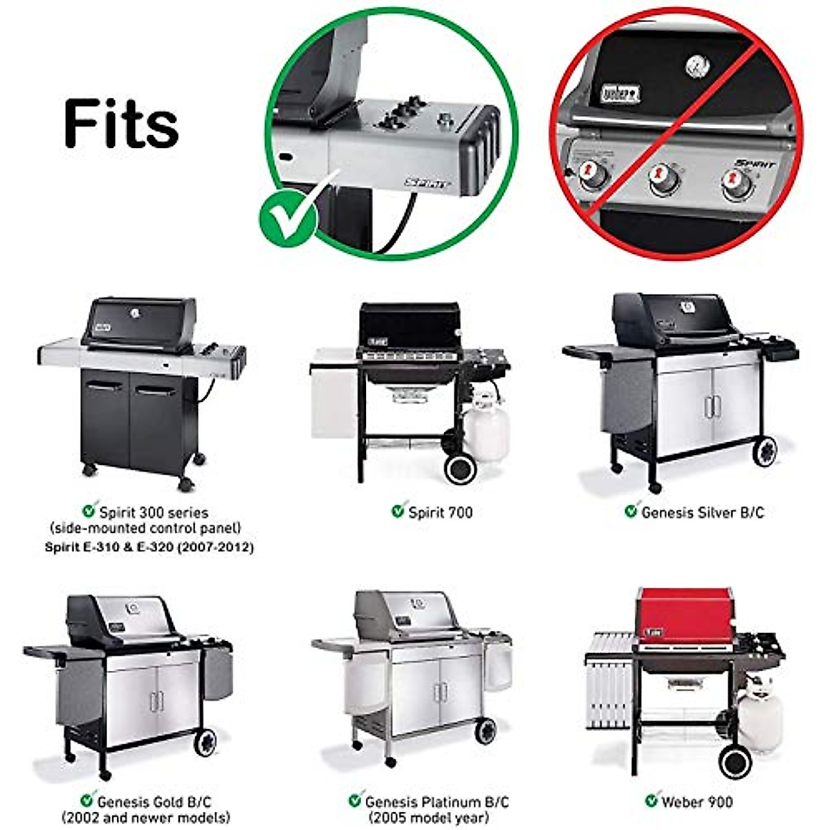 QuliMetal 7537/65903 22.5" Flavor Bars for Weber Spirit 300 Series(with Side Burner Knobs), Spirit E310, E320, Spirit 700, Genesis Silver Gold Platinum B/C, Weber 900, Heat Plates for Weber 7536