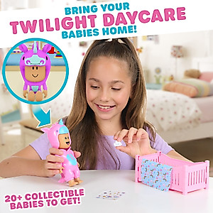 Twilight Daycare Collectible Baby Dolls – Deluxe Unicorn Baby Pack Includes Metaverse Doll, Crib, Blanket, and Extra Toy – Redeem Virtual Items in Online Game