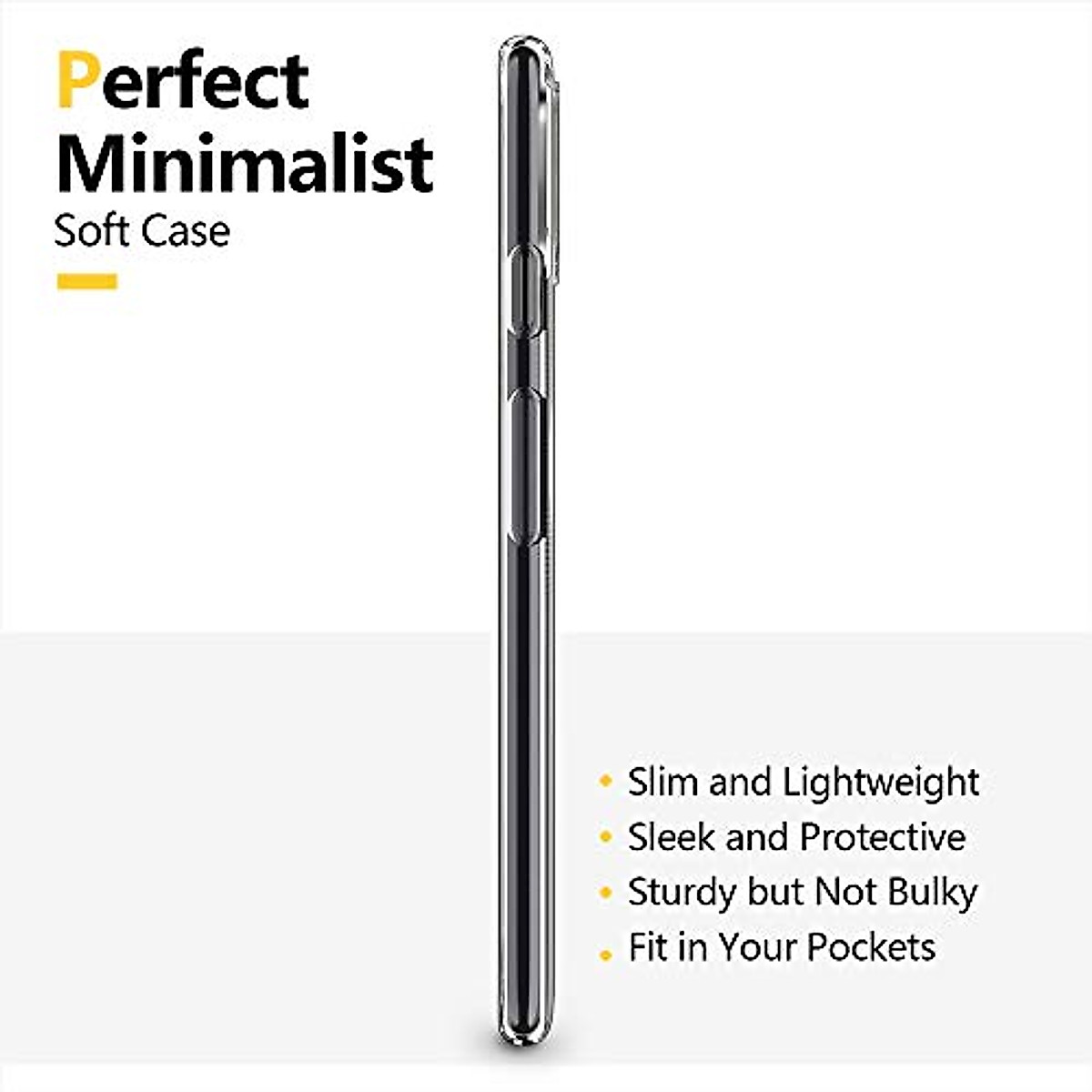 for Pixel 5 Case Clear Slim Thin Soft Skin Flexible TPU Scratch Resistant Silicone Gel Shockproof Protective Cases Cover for Google Pixel 5,Crystal Clear