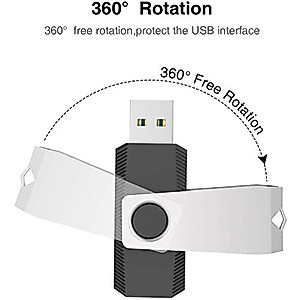 Flash Drives 10 Pack 16GB USB Drive Bulk USB 3.0 Thumb Drives 16GB Memory Stick with LED Indicator Keychain Hole (Black 10-Pack)
