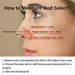 Thin Nose Rings Hoops for Women/Men,Tiny Small Silver Nose Rings 22g for Nose Piercings (1pc - 22 gauge - 7mm,925 Sterling Silver)