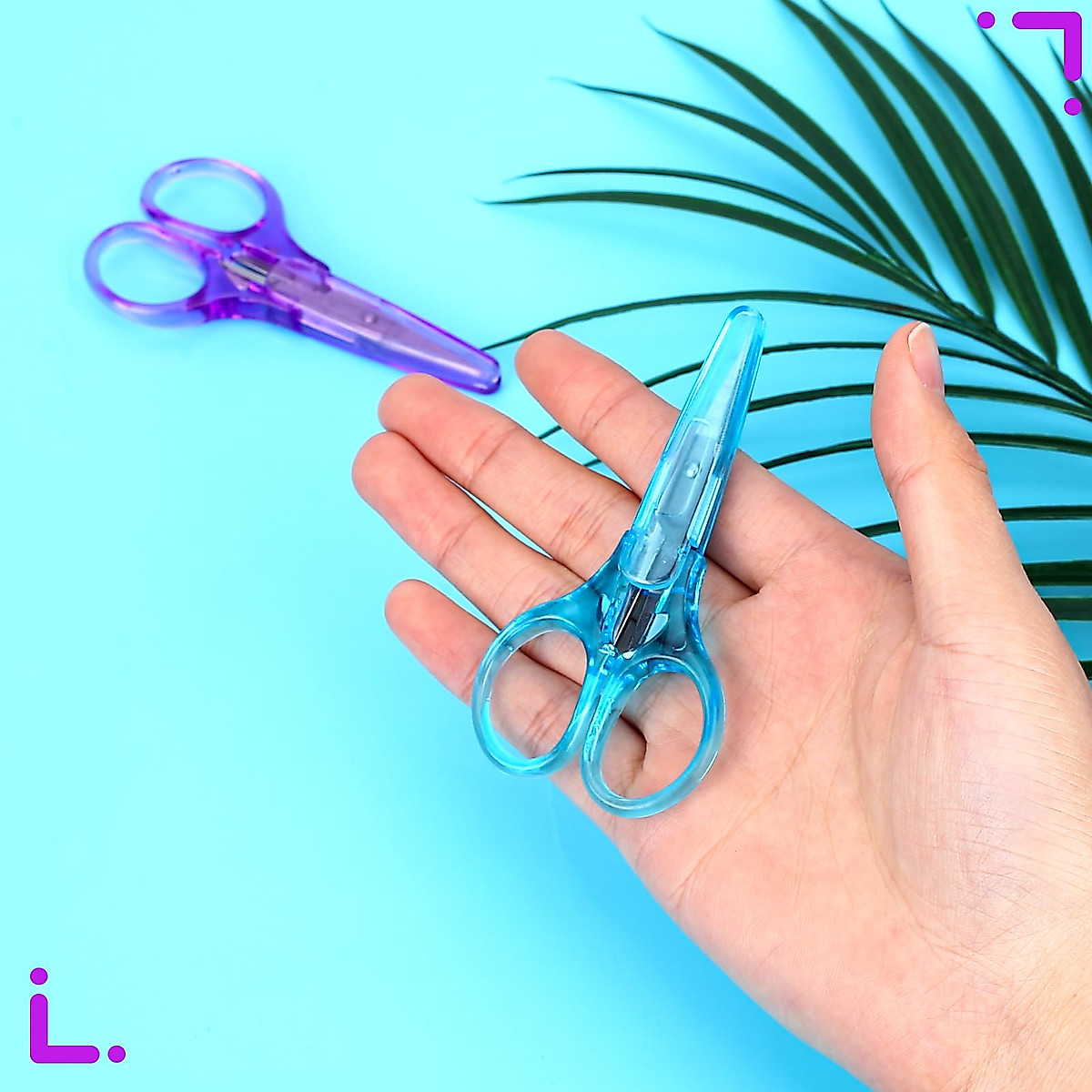 2Pcs Small Scissors All Purpose Craft Scissors Stainless Steel Mini Detail Craft Scissors Precision Straight Fine Tips Design for Paper Cutting,Scrapbooking