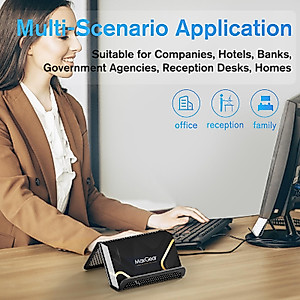 MaxGear Business Card Holder for Desk Metal Business Card Holders Mesh Business Card Holder Display Desk Business Card Stand Business Card Desk Holder with 50 Business Cards Capacity Black, 2 Pack