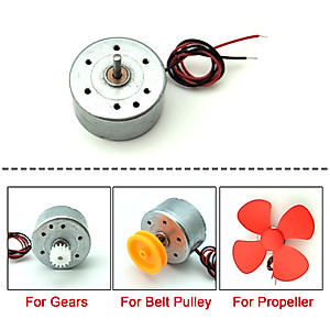 EUDAX 6 Set Mini Generator Motors 3V-12V DC Motor Electric Motor with Propellers Fan Leaf for DIY Electronic Toys Wind Turbine Hand Cranked Power Model School Project Educational Physics Experiment