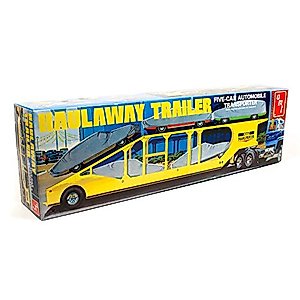 AMT 5-Car Haulaway Trailer 1/25th Scale Model Kit, White (AMT1193)