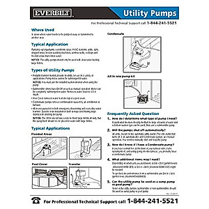 Everbilt 1/3 HP Utility Sink Pump