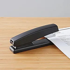 Amazon Basics Stapler with 1250 Staples, for Office or Desk, 25 Sheet Capacity, Non-Slip, Black